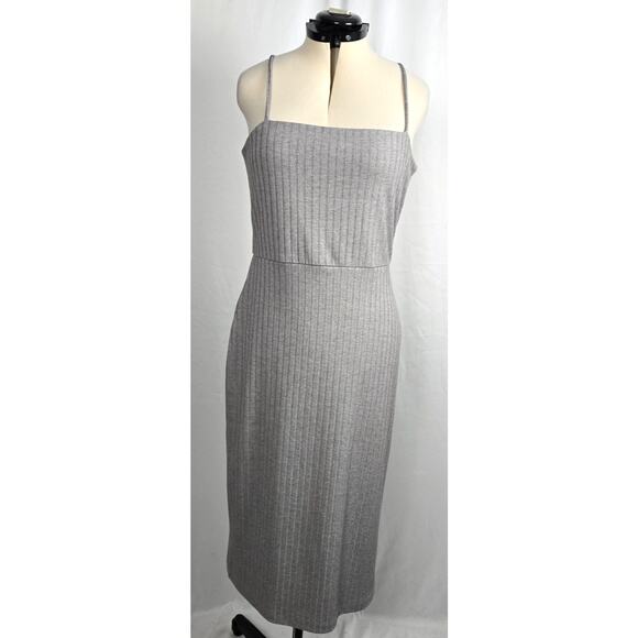 Socialite | Dresses | Socialite Sleeveless Dress Womens Xl Gray Ribbed ...